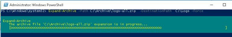 Архивирование и распаковка ZIP архивов в PowerShell | Windows для системных администраторов