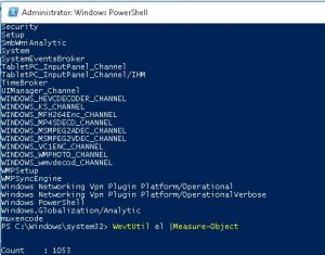 Очистка журналов событий Windows с помощью PowerShell и wevtutil ...