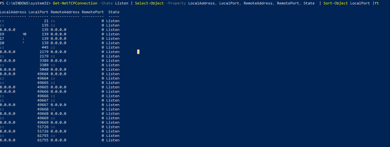 Мониторинг открытых Tcpip подключений с помощью Powershell Windows для системных администраторов