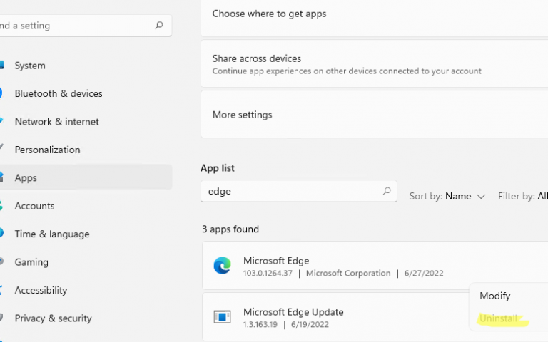Как удалить отключить браузер Microsoft Edge в Windows 10 11 Windows
